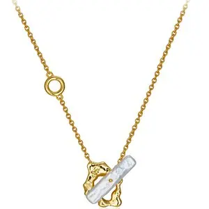 JANUS EDINBURGH Seacliff Vermeil Baroque Pearl Toggle Necklace - Gold
