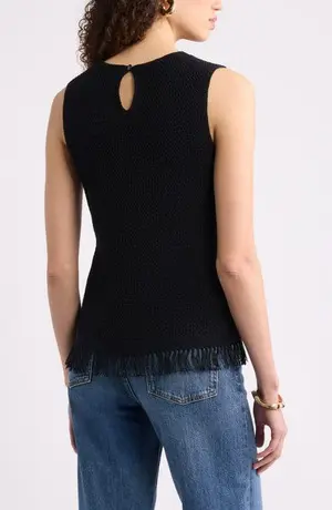Nordstrom Fringe Hem Sleeveless Sweater