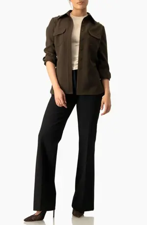 IVONNE Military Inspired Shirt Jacket