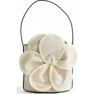 Topshop Gino Flower Straw Shoulder Bag