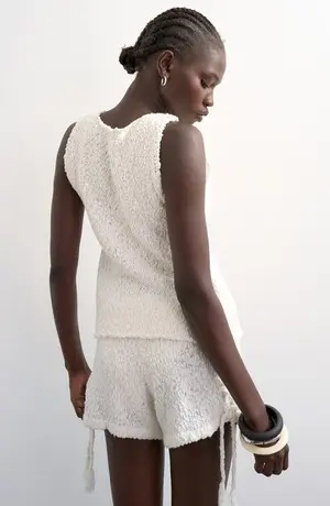 Topshop Knitted Pointelle Vest