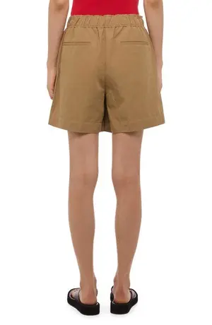 Helmut Lang Cotton & Linen Blend Shorts - Trench