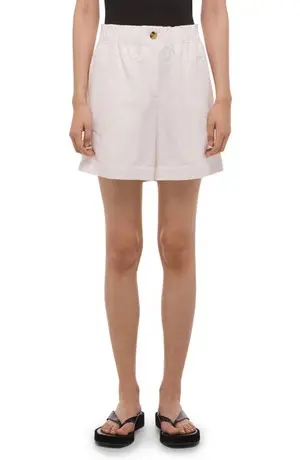 Helmut Lang Cotton & Linen Shorts - White
