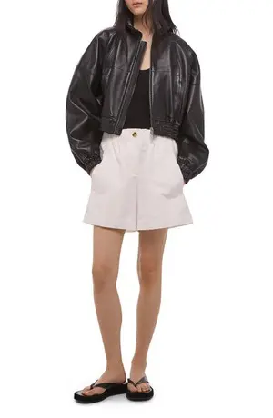 Helmut Lang Cotton & Linen Blend Shorts