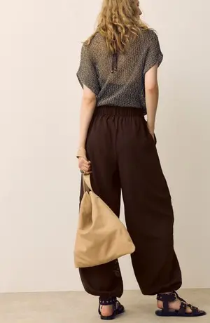 PER UNA BY M&S Lace Balloon Tie Waist Pants