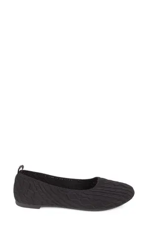 Tahari Cannes Cable Knit Ballet Flat - Black