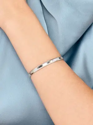 DEVATA 925 Sterling Rhodium-plated Cuff Bracelet