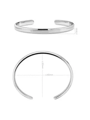 DEVATA 925 Sterling Rhodium-plated Cuff Bracelet
