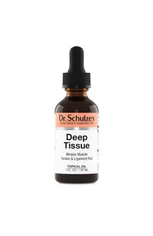 DR. SCHULZE'S Deep Tissue Oil For Muscle And Tendon Support, Plant-based Herbal Formula - Brown