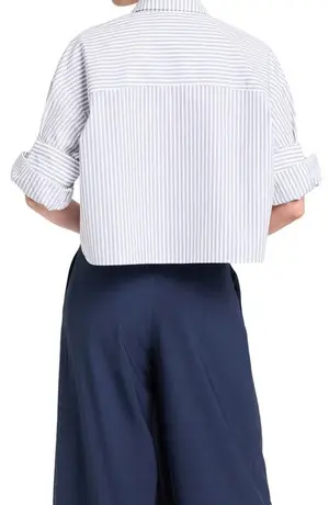 TWP Next Ex Stripe Crop Shirt