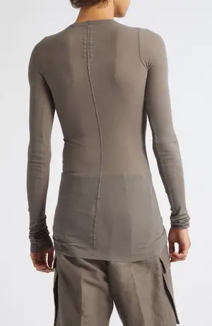 Rick Owens Rib Long Sleeve T-shirt - Dust