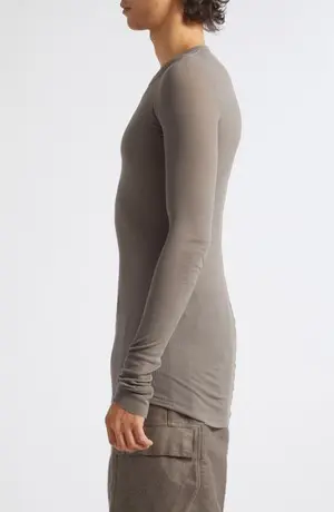 Rick Owens Rib Long Sleeve T-shirt - Dust