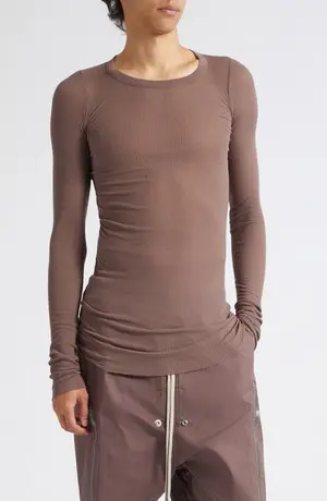 Rick Owens Rib Long Sleeve T-shirt - Grape