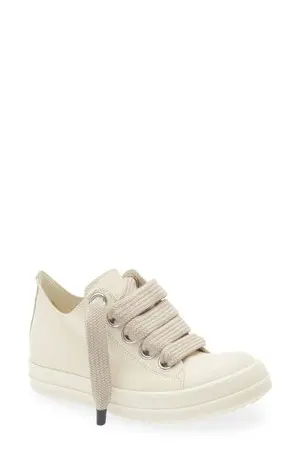 Rick Owens Jumbolace Low Top Sneakers - Milk/milk/milk