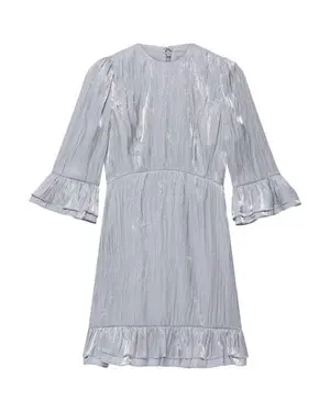 Mint Velvet Metallic Ruffle Trim Mini Dress