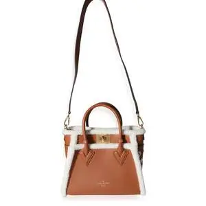 LOUIS VUITTON Caramel Calfskin And Shearling On My Side Pm Bag