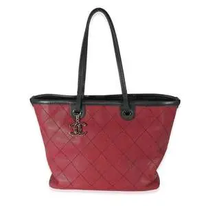Chanel Quilted Caviar Tote - Red