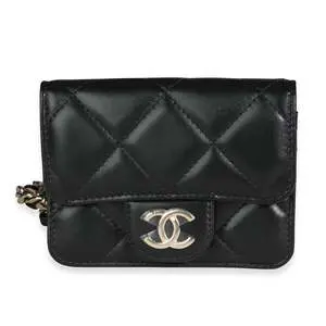 Chanel Quilted Lambskin Belt Bag - Black