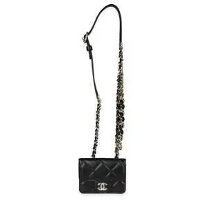 Chanel Quilted Lambskin Belt Bag - Black