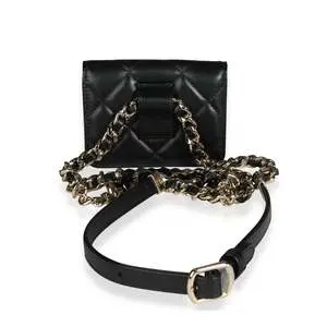 Chanel Quilted Lambskin Belt Bag - Black