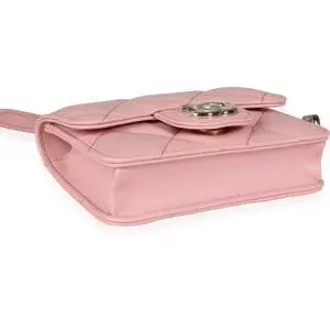 Chanel Quilted Lambskin Belt Bag With Chain - Pink