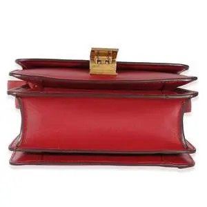 Celine Smooth Calfskin Classic Box Bag - Red