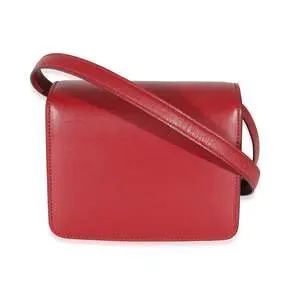 Celine Smooth Calfskin Classic Box Bag - Red