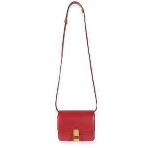 Celine Smooth Calfskin Classic Box Bag - Red