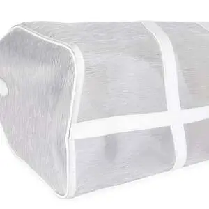 LOUIS VUITTON Keepall Bandoulière 50 Clear Epi Pvc Duffle Bag - White