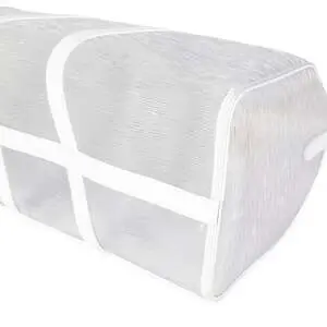 LOUIS VUITTON Keepall Bandoulière 50 Clear Epi Pvc Duffle Bag - White
