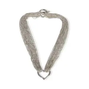 Tiffany & Co. Sterling Silver Multi-strand Heart Necklace