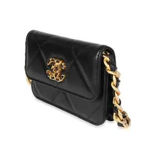 Chanel Quilted Lambskin 19 Coin Purse With Chain