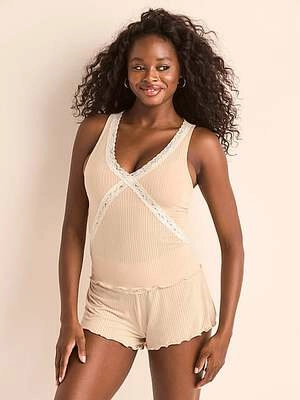 Victoria's Secret Adore Me August Sleep Set - Beige