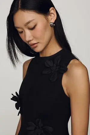 MAUDE CLUB Sleeveless Embellished Mini Dress