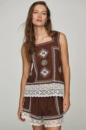 The Great. Sparrow Tank Top - Chocolate