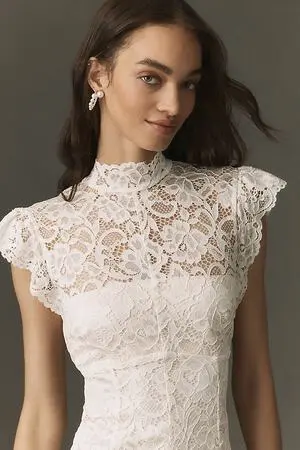 Bhldn Lace Fit-and-flare Midi Dress