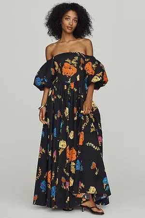 Caroline Constas Christa Off-shoulder Maxi Dress - Black Multi