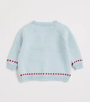 Rosie Sugden Cashmere Cardigan With Sailboat Motif