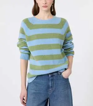Max Mara Striped Crew Neck Sweater