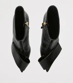 Givenchy Leather Twisted Ribbon Ankle Boots 65