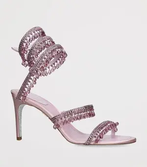 Rene Caovilla Satin Chandelier Heeled Sandals