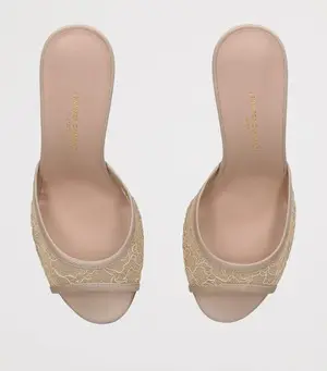 Jennifer Chamandi Lace Guido Mules 85 - Nude