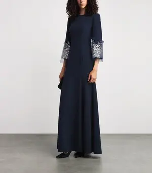 Jenny Packham Anita Embellished Cuff Maxi Dress