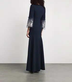 Jenny Packham Anita Embellished Cuff Maxi Dress
