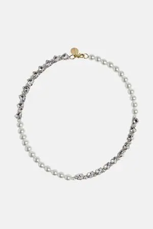 Simone Rocha Necklace With Pearls And Crystals - White