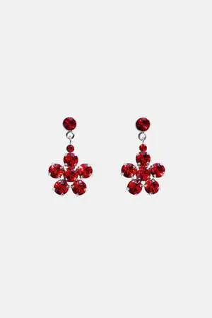 Simone Rocha Daisy Earrings - Red