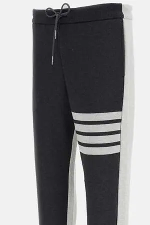 Thom Browne Pantaloni Sportivi 4-bar Colorblock - Grigio