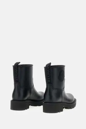 Moncler Kickstream Waterproof Pvc Rain Boots With Lug Sole - Nero