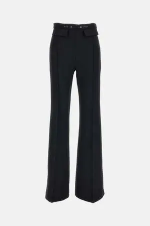 Elisabetta Franchi Stretch Crepe Trousers - Black