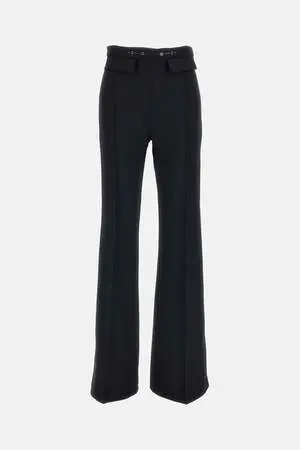 Elisabetta Franchi Stretch Crepe High Waist Flared Trousers